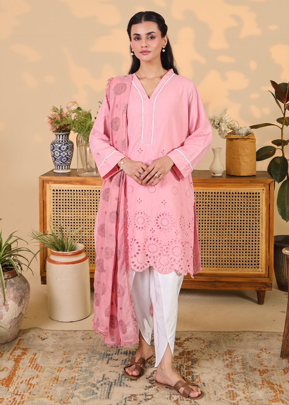 Blush Pink Eyelet 3PC – Candy Closet